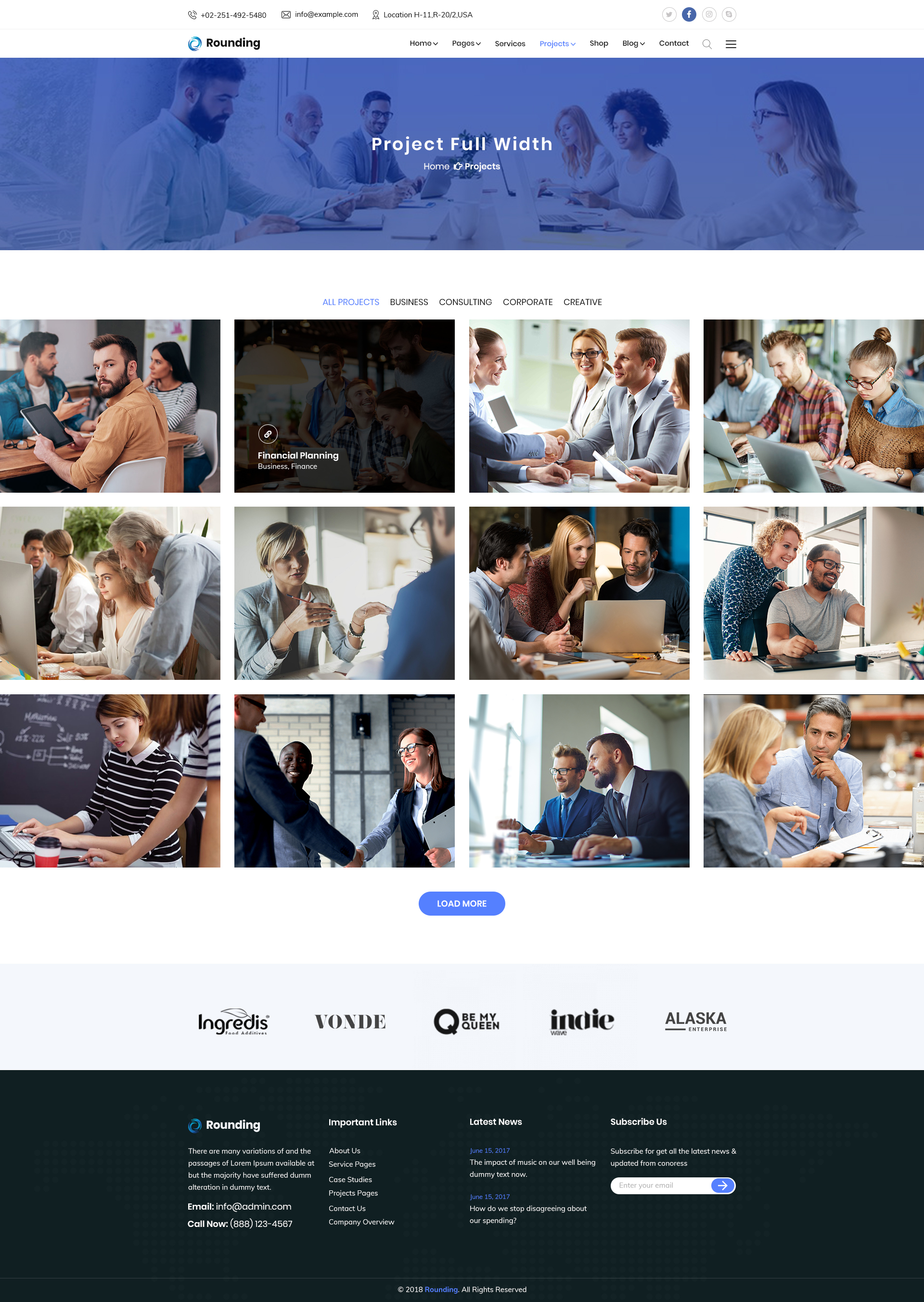 Rounding - Business PSD Template by johanspond | ThemeForest